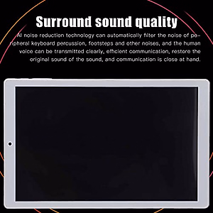 HD Tablet, 5G WiFi Dual SIM Octa Core CPU 10in Tablet 4GB RAM for Entertainment (US Plug)