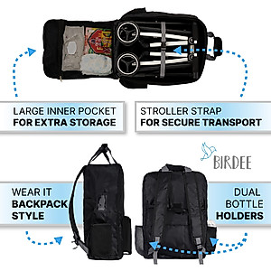 Birdee Foldable Stroller Travel Bag Fits ALL GB Pockit Strollers Durable Backpack For Airplane Travel