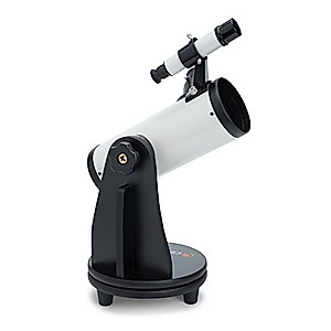 Celestron – 76mm Cometron FirstScope – Compact and Portable Tabletop Dobsonian Telescope – Ideal Telescope for Beginners – Includes 5x24 Finderscope – BONUS Astronomy Software Package