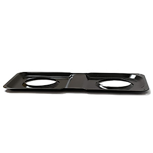 Range Kleen 1-Piece Drip Pan, Style K fits rectangle burner Gas Ranges Amana, GE, Hotpoint, Kenmore, Magic Chef, Maytag, Black Porcelain