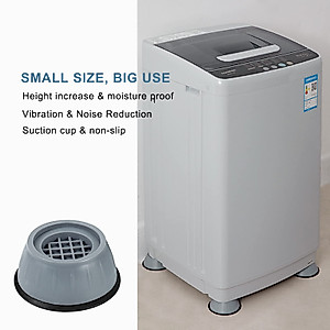 Anti Vibration Pad for Washing Machine Support Set of 8, Rubber Washer Dryer Non Slip Shock Noise Cancelling Foot Mat, Anti-Walking Stabilizer Refrigerator Support Pad Pedestals for Washing Machine