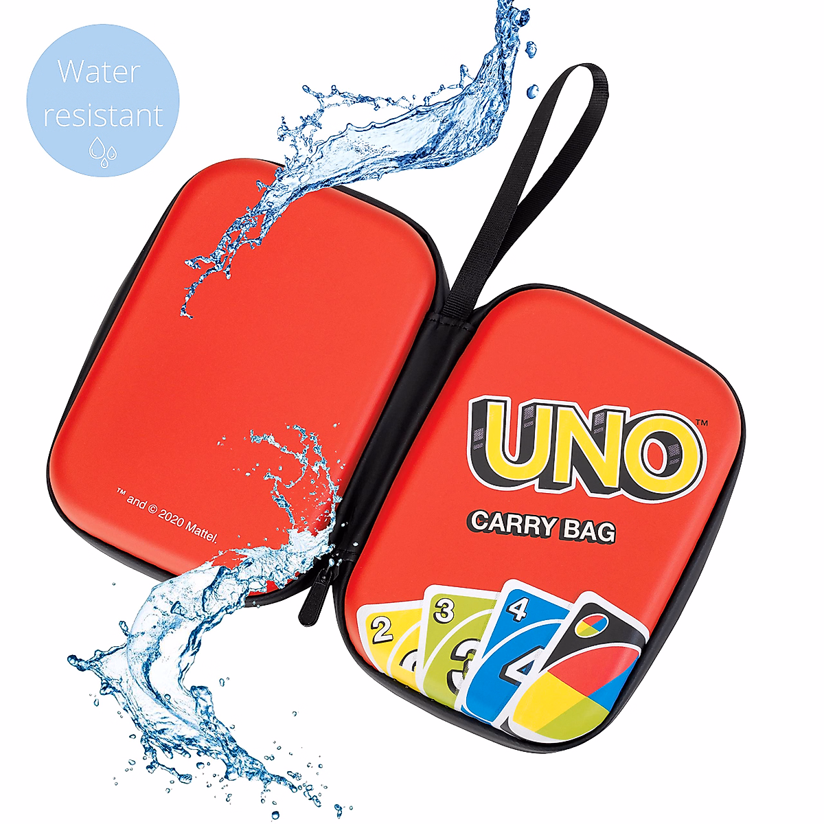 Klein UNO: Carry Bag - Holds Uno Game Cards, Stow The Game Instructions in The Mesh Compartment, Sturdy Zip Up Case