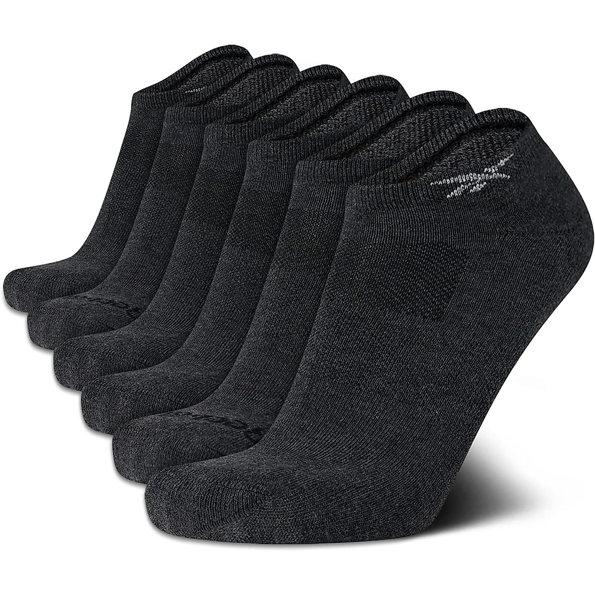 Reebok Men’s Low Cut Socks – 6 Pack Basic Cushion Low Cut No Show Socks for Men - Men's Athletic Socks (Size: 6-12.5), Size 6-12.5, All Grey