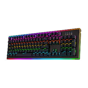 Rosewill Mechanical Gaming Keyboard, 19 RGB Backlit Modes, Dynamic Customizable Rim Backlights, Brown Switches - NEON K75 V2 BR