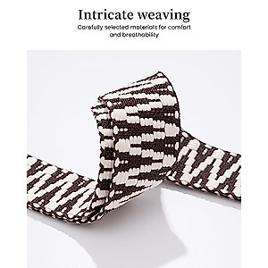 Vividora Purse Strap Replacement Crossbody, 1.5"/2" Wide Golden Buckle Adjustable Shoulder Strap, Boho Canvas Handbag Strap Bag Strap for Women Black and White Folding Line