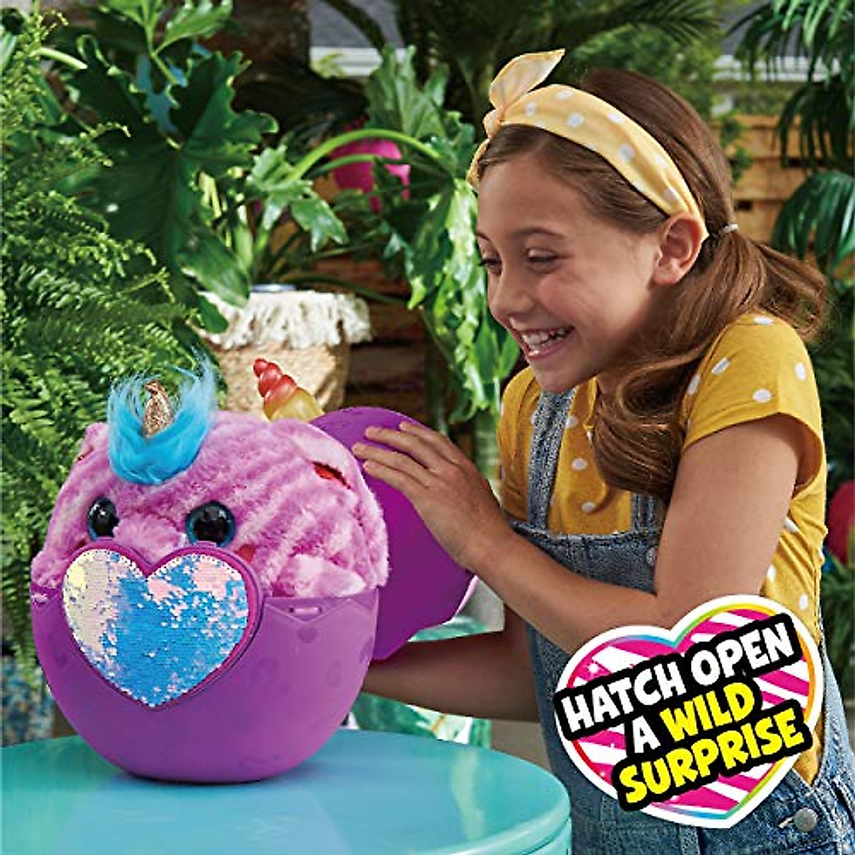 Rainbocorns Wild Elephant - 11" Collectible Plush Stuffed Animal - 10 Layers of Surprises, Unicorn Slime Mix, Nail Decals, Sparkle Sequin Heart, Ages 3+ by ZURU