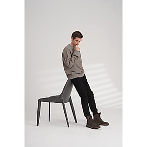 Vostey Mens Boots Motorcycle Casual Boots for Men Zipper Fashion Chukka Boots Mens(BMY8033A Darkbrown 10.5)