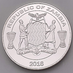 Exquisite Collection of Commemorative Coins 2016 Africa Zambia Malawi Commemorative Coin Elephant Silver Plated Coin Wild Animal Craft Foreign Currency Coin