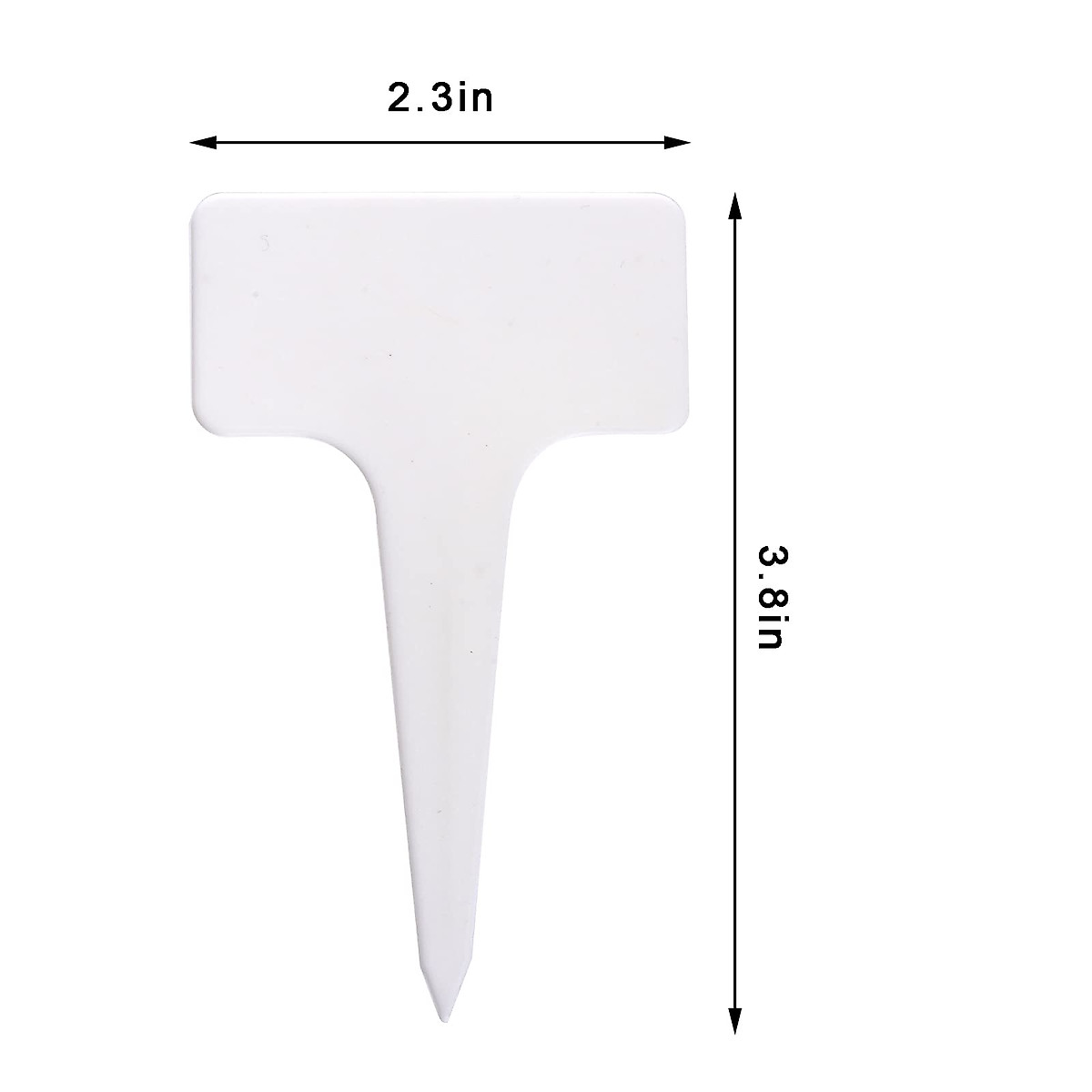 HOVEOX 200PCS Plastic Plant Tags, T-Type Markers Nursery Garden Labels Stakes for Gardening Green House Humidity Dome Orchard Botanical Garden (White)