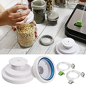 Jar Sealer Kits for FoodSaver Vacuum Sealer Food Storage with Two Accessory Hoses for Mason Jars with Regular and Wide Mouth, Additional Accessory Hose Compatible with More FoodSaver Sealers