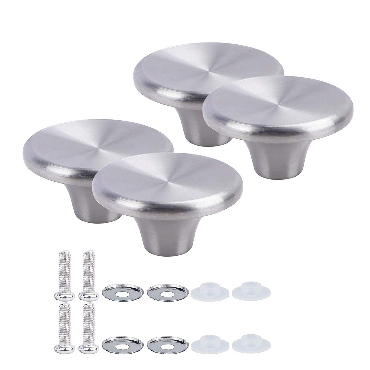 Dutch Oven Knob,4pcs, Stainless Steel Pot Lid replacement Knob for Le Creuset,Aldi,Lodge and Other Enameled Cast-Iron Dutch Oven-Silver