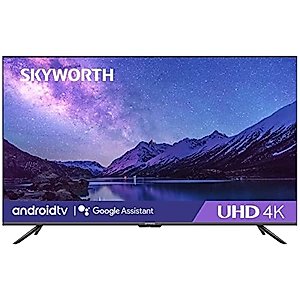Skyworth S6G Pro 50-inch 4K UHD LCD Smart TV, Android TV with Google Assistant and Chromecast Built-in, Alex Compatibility