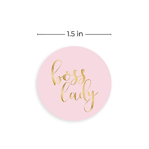 Boss Lady Eyelash Stickers / 250 Small Business Stickers/Beauty Business 1.5" Labels/Make Up Business Gold Foil Envelope Seals/Made in The USA