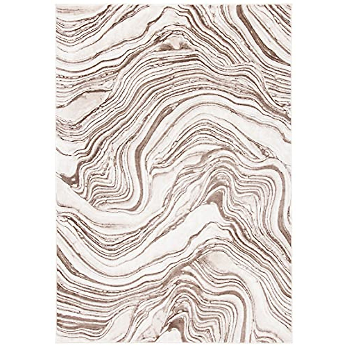 Safavieh Meadow Collection 8' x 10' Beige/Brown MDW564B Modern Abstract Area Rug