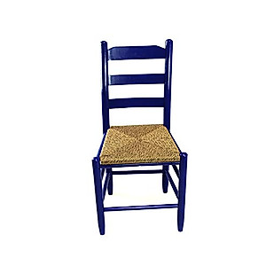 Dixie Seating Beach Mountain Wood Ladderback Dining Chair No. 80W Blue