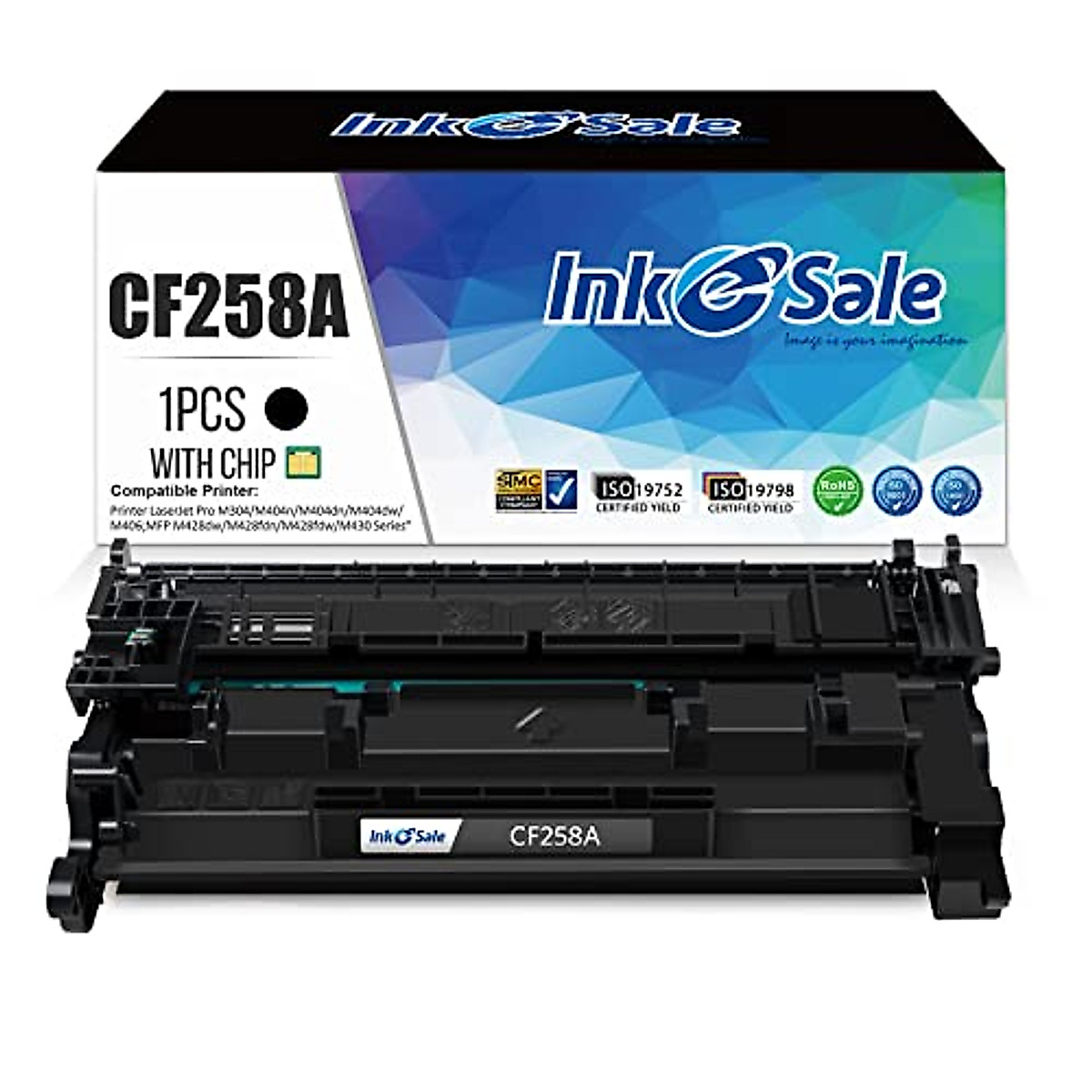 INK E-SALE [with Chip] Remanufactured 58A Toner Cartridge Replacement for HP 58A 58X CF258A Toner Black Ink for HP Pro M404dn M404n M404dw MFP M428fdw M428fdn M428dw M430f M406dn M304 M404 Printer