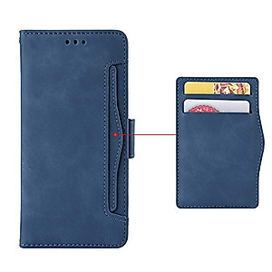 Snow Color COBYU020797 Case for Oppo A5S/A7 Leather Flip Case for Bumper Protective Magnetic Card Slot for Oppo A5S (AX5S) / A7 (AX7) - Blue