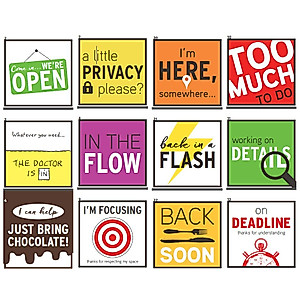 Trainers Warehouse Deskmate - Office Desk Accessories, Desk Signs, Funny Office Gifts | 24 Signs to Discourage (or Invite) Distractions in an Open Office or WFH Setting, ‎4.25 x 1 x 0.39 inches