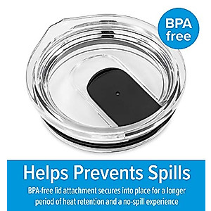 Camco Life is Better at The Campsite Stainless Steel 20 oz. Tumbler with Double Wall Insulation | Great for Hot and Cold Drinks | Charcoal with US Flag Print (53065)