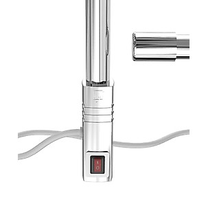 WarmlyYours 4-Bar Elements Towel Warmer, Plug-in, Polished Chrome