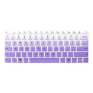Silicone Keyboard Cover Skin Compatible with Microsoft Surface Laptop 3, Surface Laptop 4 13.5 and 15 inch & Microsoft Surface Book 3 13.5 and 15 inch (Gradient Purple)