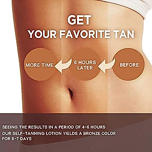 Self Tanner and Tanning Mitt - with Natural & Special Ingredients, Sunless Self Tanning Lotion for Quick Sunless Tanning, Bronze (5.12 FL OZ, Pack 2)