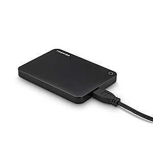 Toshiba Canvio Connect II 1TB Portable Hard Drive, Black (HDTC810XK3A1)