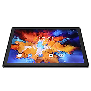 fannay Tablet PC, 10.1 Inch Smart Tablet 100‑240V 5GWiFi 5.0 Gray Front 800W Rear 2000W 8GB RAM 128GB ROM for Home for Travel (US Plug)