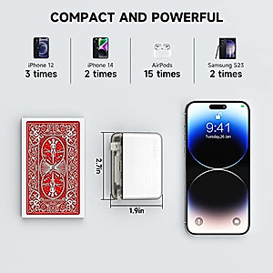 sharge Flow Portable Charger by Shargeek, 10000mAh Smallest Mini Power Bank with 20W USB-C Fast Charging, Dual Output Portable Charger Power Bank Compatible with iPhone, Samsung, iPad (White)