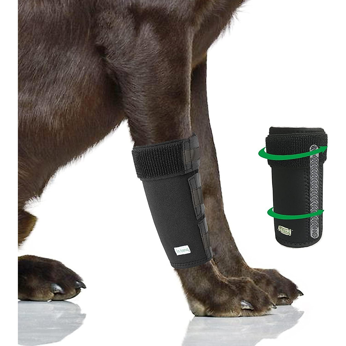 Dog Leg Brace, Pair of Dog Front Leg Compression Brace Canine Leg Wrap with Metal Strips & Safety Reflective Straps, Protects Wounds Brace Heals and Prevents Injuries and Sprains