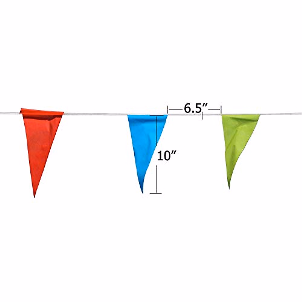 250pcs 263FT, Multicolor Pennant Flags, Nylon Fabric Decorations Grand Opening Banner Rope by Crystal Lemon