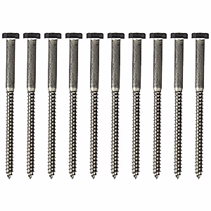 The Hillman Group 964595 5/16 x 4-1/2-Inch Stainless Steel Hex Lag Screw, 10-Pack