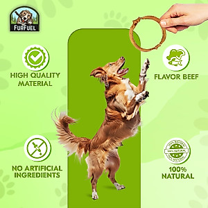 FURFUEL 4 Inch Durable Bully Rings for Dogs, (6 Count) Ideal Teething Ring Chew Treats, Perfect for Teething Relief, Engaging Play Chew Toys, Ideal Chewing Treats for Dogs Teeth