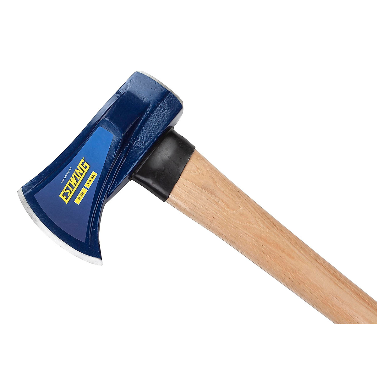 Estwing 8 Pound Wood Splitting Maul Tool with 36 Inch Hickory Wooden Handle, Steel Blade, and Superior Shock Absorption for Effortless Wood Splitting