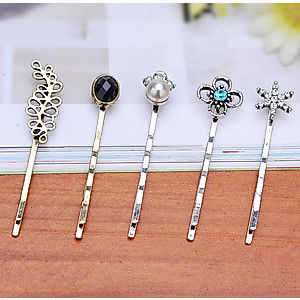 10 Pcs Vintage Alloy Mixed Hair Bobby Pins for girls Hair Clips Barrettes for women NO REPEAT RANDOM PACKING