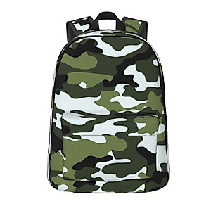 Affilleve Camouflage Casual School Backpack For Teen Girls Boys, Travel Hiking Shoulder Daypack Bag For Men Women