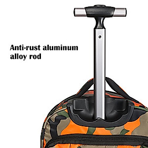 20 inches Big Storage Multifunction Travel Wheeled Rolling Backpack Luggage Books Laptop Bag by HollyHOME