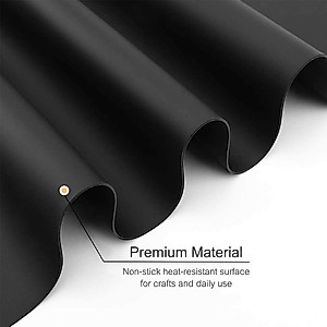 Monikami 23.6 by 15.7 Inch Extra Large Multipurpose Silicone Mat Placemats Kitchen Mat Countertop Protector Pastry Baking Mat Table Mat Non-Slip(Black,2)