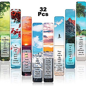 32 Pieces Magnetic Bookmarks Inspirational Magnetic Page Markers Nature Scenery Magnet Page Clips Bookmarks for Students Teachers School Home Office Supplies