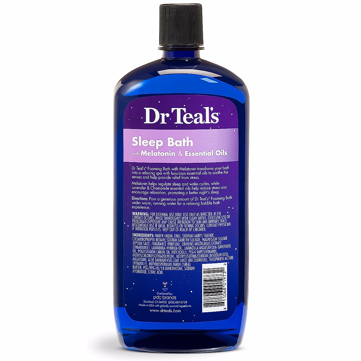 Dr. Teal's Foaming Bath Variety Gift Set (2 Pack, 34oz Ea) - Melatonin Sleep Bath, Calm & Serenity with Rose Essential Oil -Relieve Stress & Promote a Better Nights Sleep - at Home Spa Kit