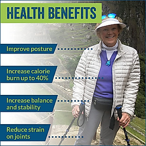 York Nordic Ultralight Folding Walking Poles - Travel Ready - with Rubber Feet, Baskets, and Bag (Nordic Grips - 5'3" to 5'7")