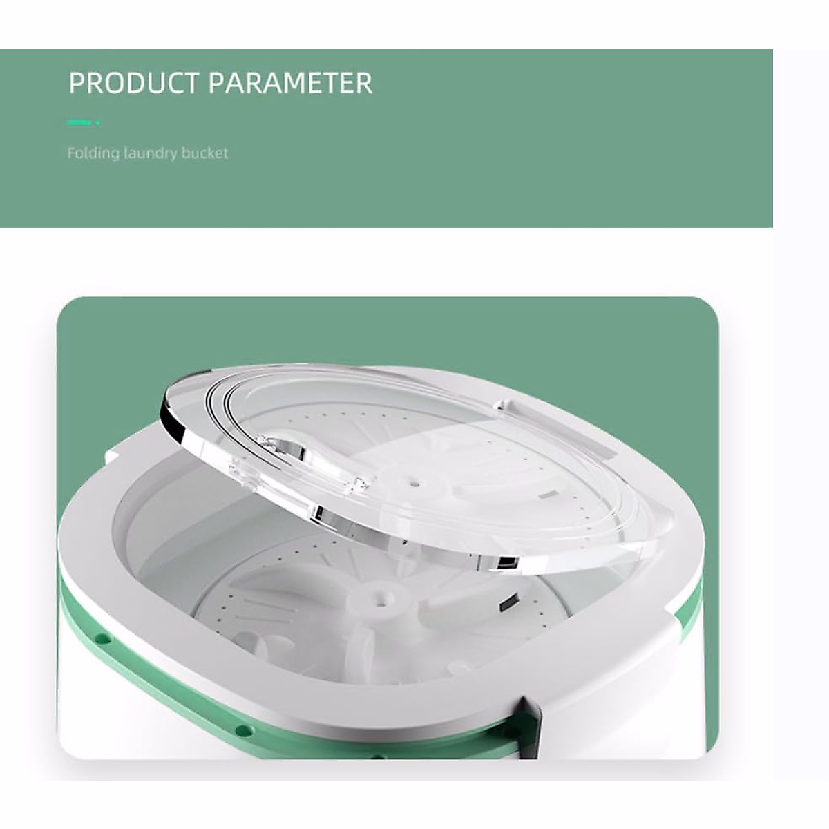 Small Portable washing machine，Camping laundry washer ，Portable Laundry Tub with Pipe,mini Washer,Small Clothes Washing Machine Washer for baby,Pet clothes,Travelling,Camping (Green)