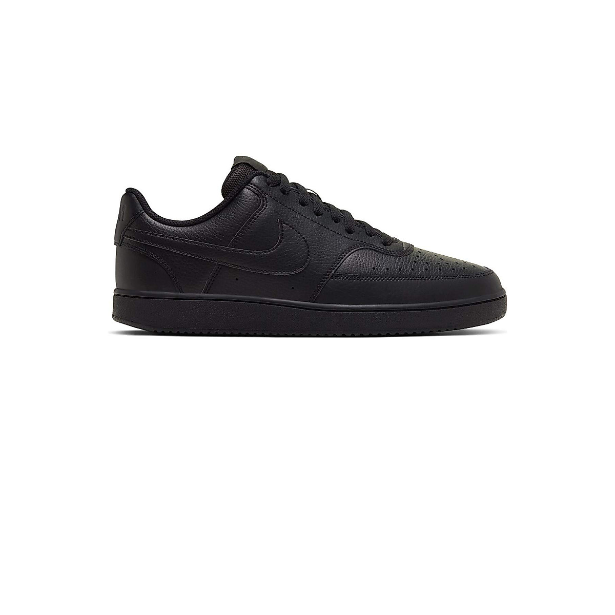 Nike Men's Court Vision Low Sneaker, Black/Black-Black, 10 Regular US