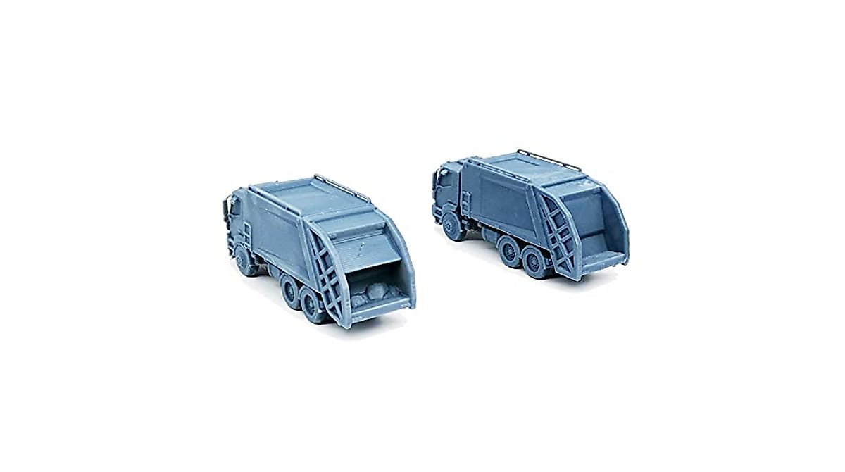 Outland Models HO Scale Trash Truck Set for Scenery