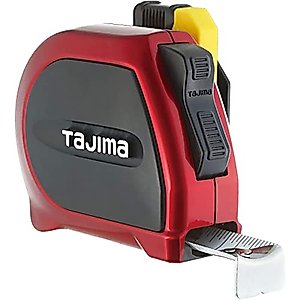 Tajima SSSF-25BW 25 ft. x 1 in. Standard Steel Sigma Stop Tape Measure with Safety Belt Holder