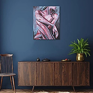 TUMOVO Girl DIY Oil Painting Paint by Number Kit for Kids Adults Beginner Grey Girl Drawing with Brushes Decor Decorations Gifts (Without Frame) 16x20 inch