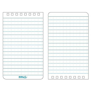 Rite in the Rain Waterproof (DURARITE) Top Spiral Notebook, 3" x 5", White Cover, Universal Pattern (No. 635)