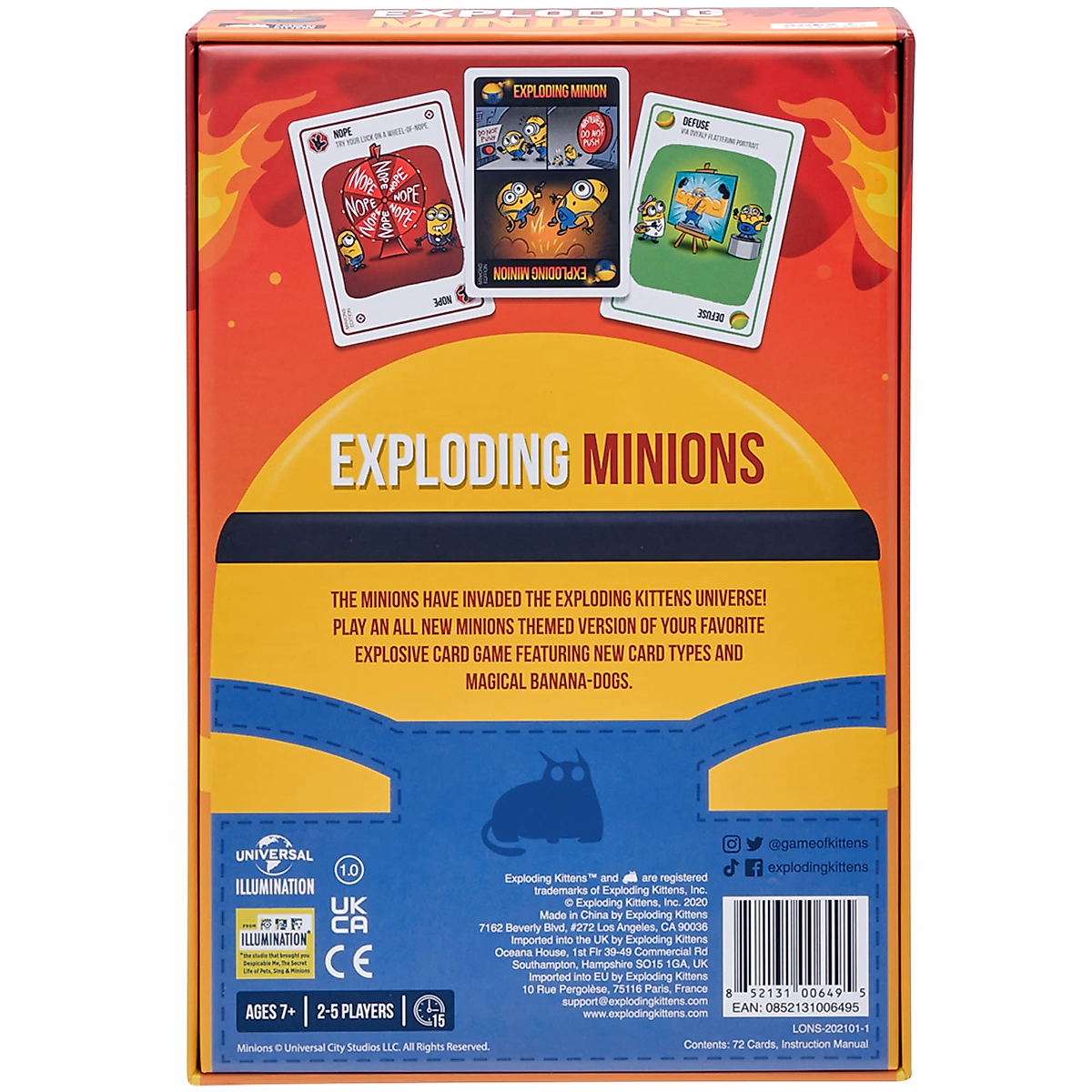 Exploding Minions by Exploding Kittens - A Russian Roulette Card Game, Easy Family-Friendly Party Games - for Kids, Teens & Adults - 2-5 Players