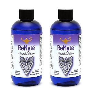 RnA ReSet - ReMyte Mineral Solution, Liquid Multi Mineral, Electrolyte Solution, 12 Minerals Including Iodine, Selenium, Zinc, Magnesium, Boron, 240 ml - by Dr. Carolyn Dean (2-Pack)