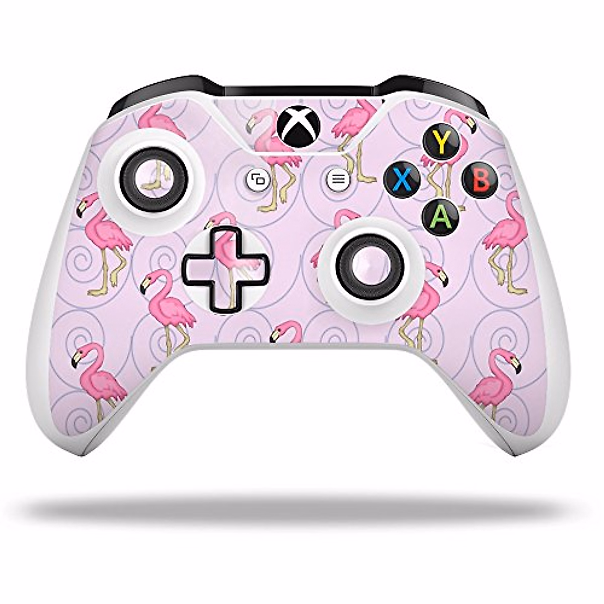 WraptorSkinz Decal Vinyl Skin Wrap compatible with XBOX One S/X Controller - Flamingos on Pink (CONTROLLER NOT INCLUDED)